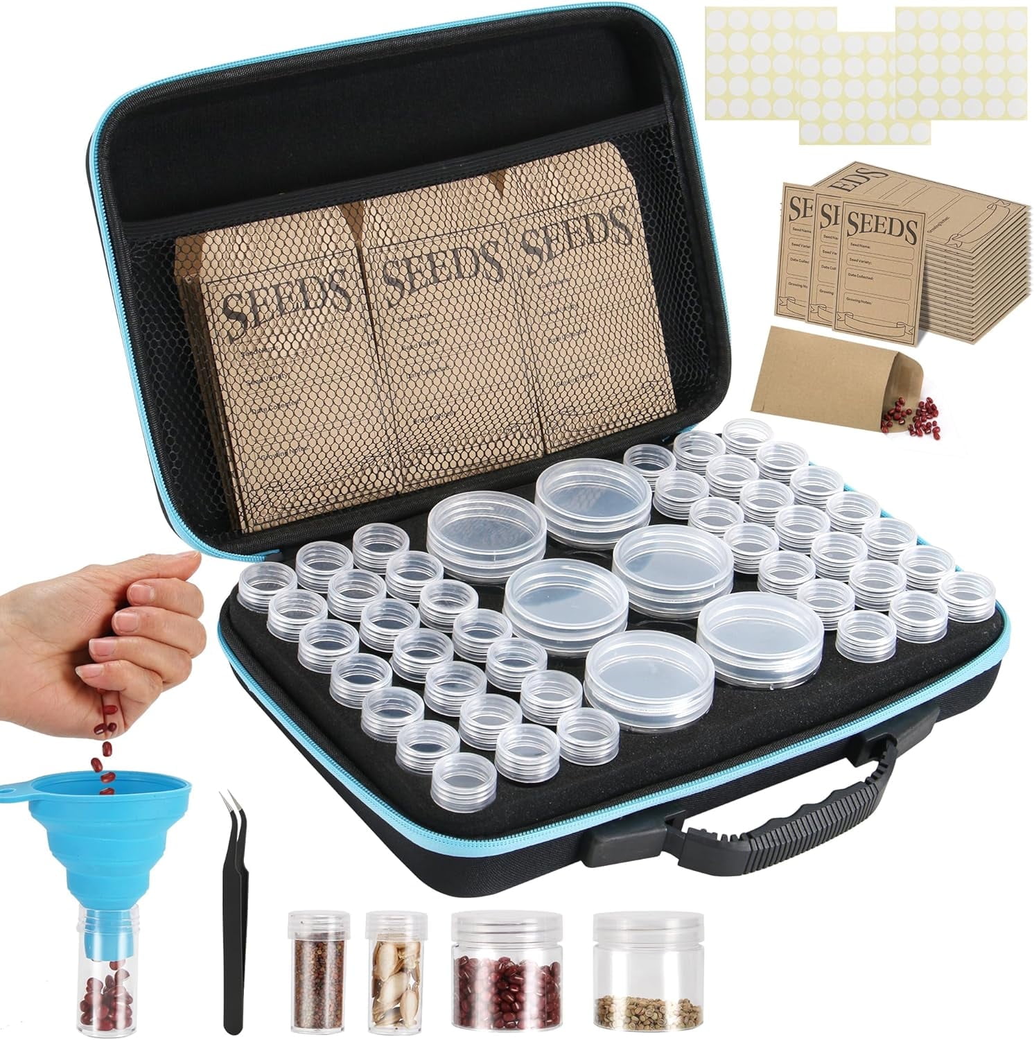 48 Slots Seed Storage Organizer Box, Garden Vegetable Plant Flower ...