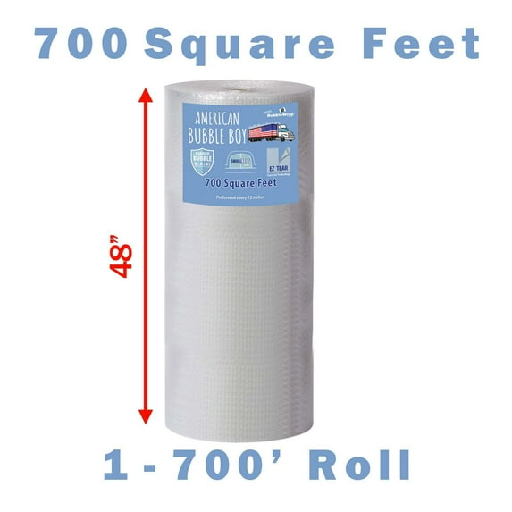 48" Small Plus (3/16) American Bubble Boy Bubble Wrap - 700 Square feet ...