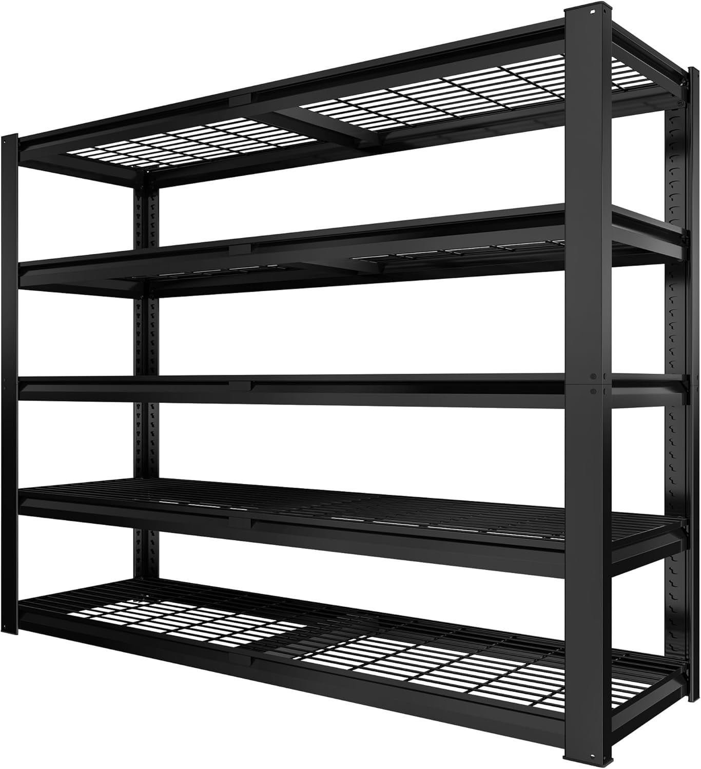 48" W Garage Shelving 5 Tier Heavy Duty Storage Shelves Adjustable ...