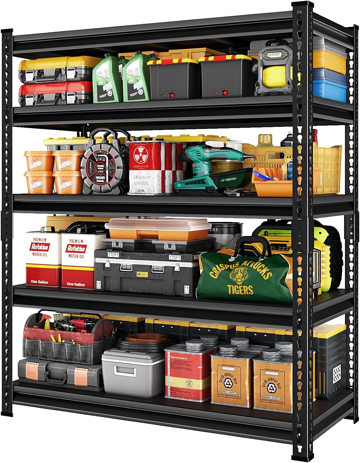 48" W Garage Shelving Heavy Duty，2500LBS Loads Adjustable Garage ...