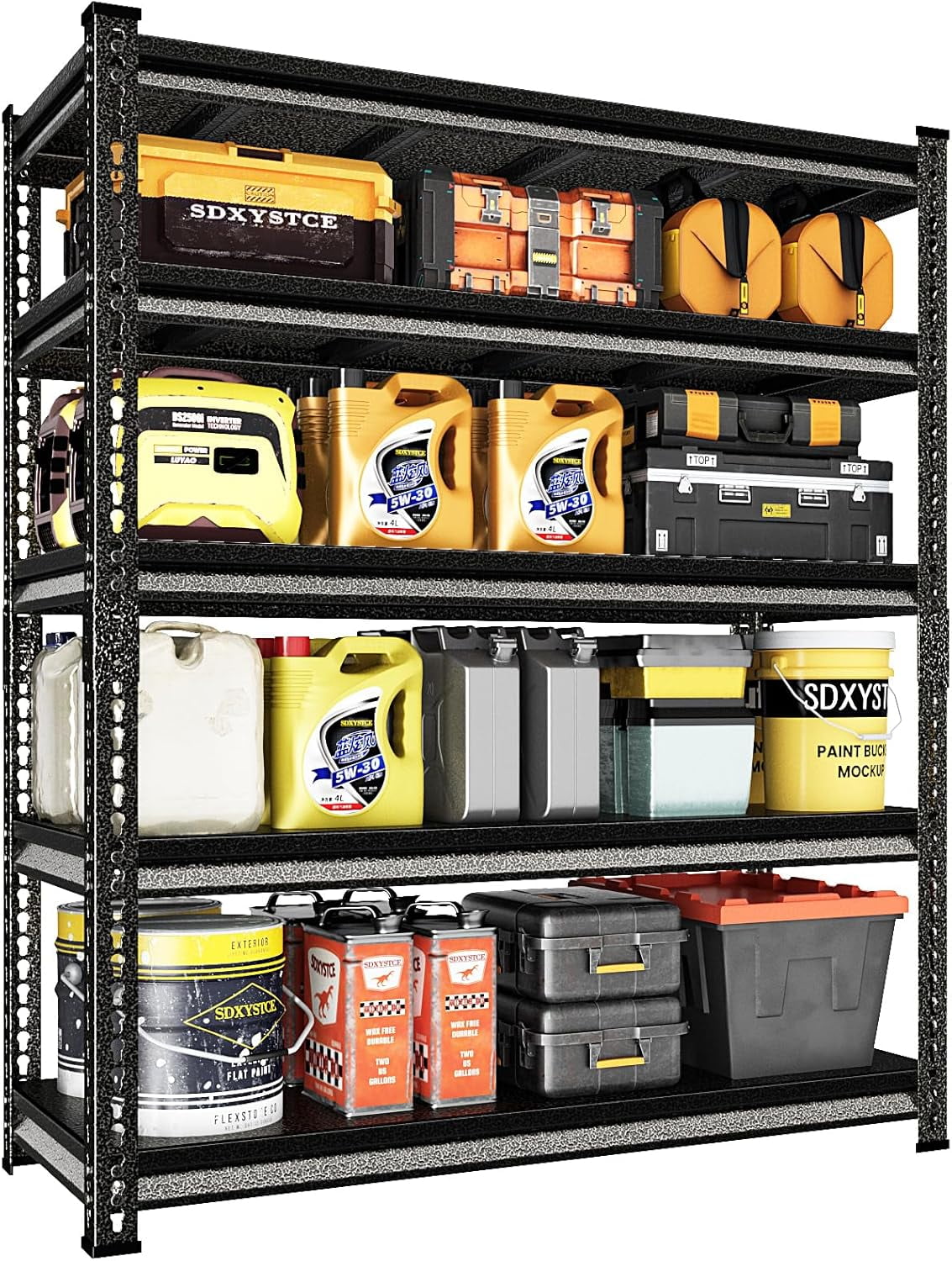 48" W Garage Shelving Heavy Duty, 3000LBS Loads Adjustable Garage ...