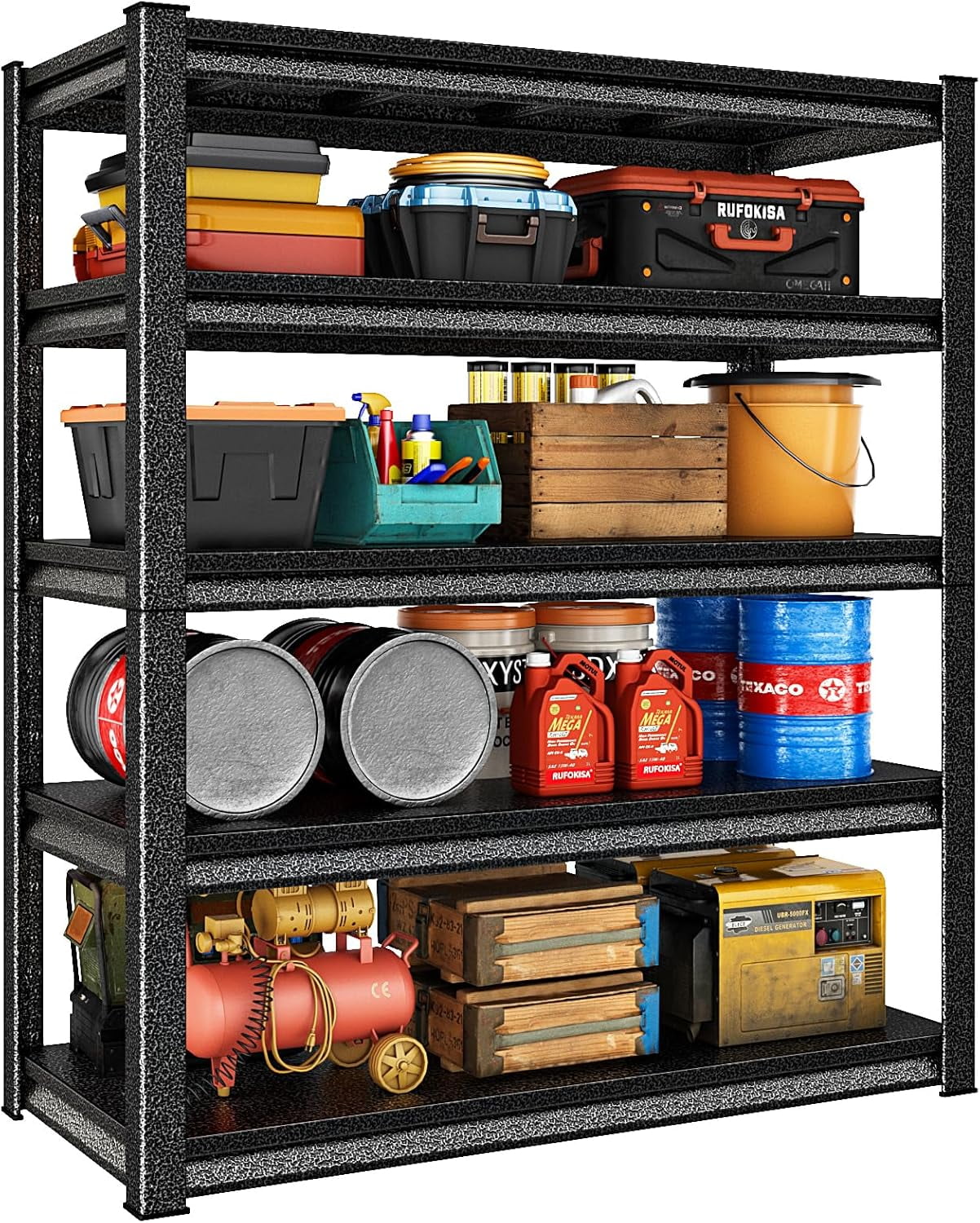 48" W Garage Shelving Heavy Duty，3000LBS Loads Adjustable Garage ...