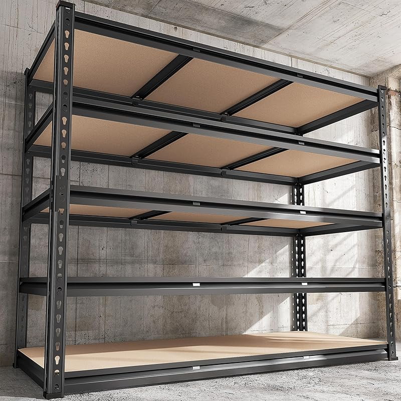 48" W Garage Shelving Heavy Duty, 3000LBS Storage Shelves, 5-Tier ...