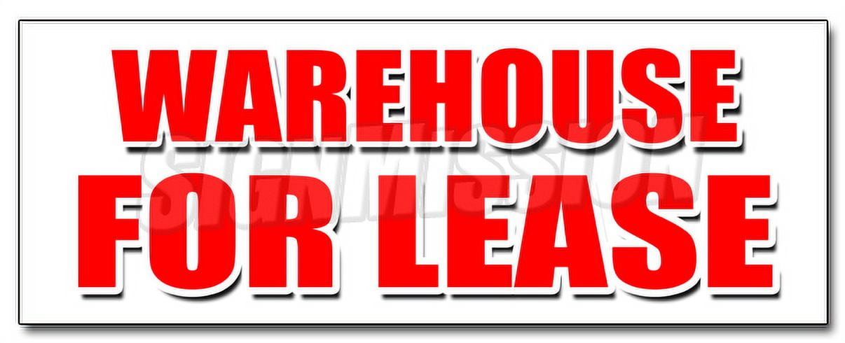 48" WAREHOUSE FOR LEASE DECAL sticker a/c ac build to suit loading free ...