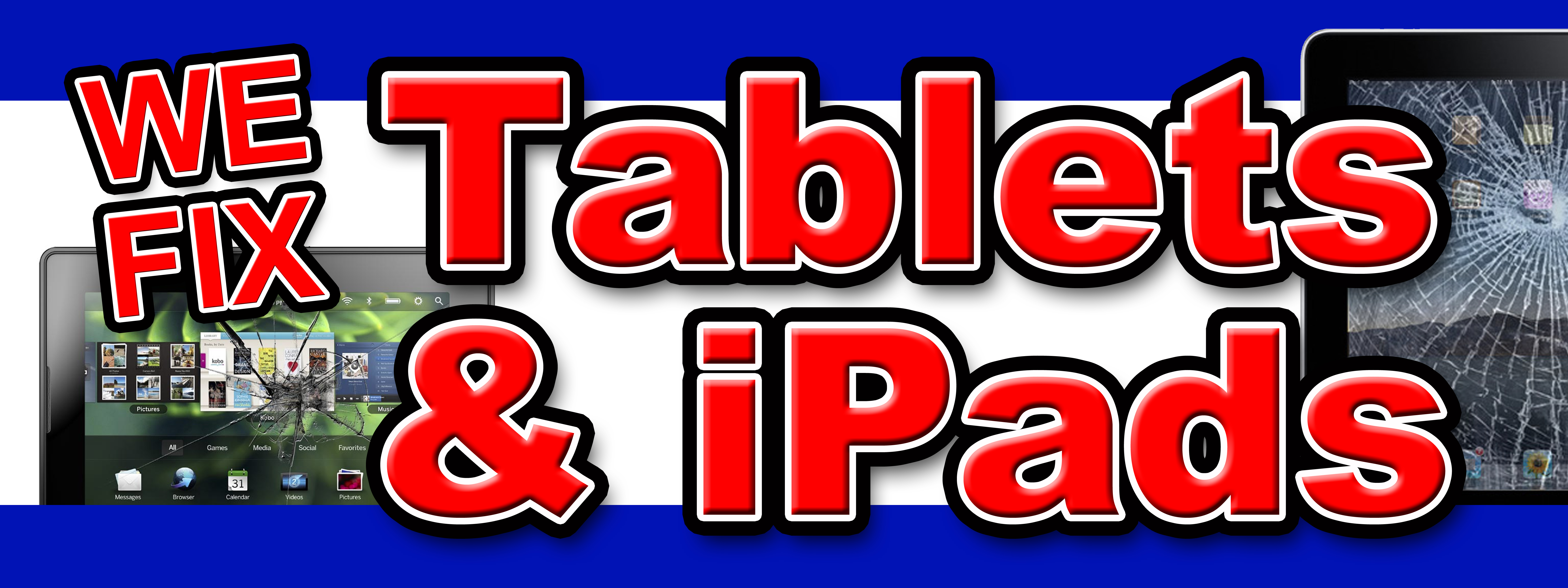 48" WE FIX TABLETS & IPADS DECAL sticker repair replace screen iphone ...