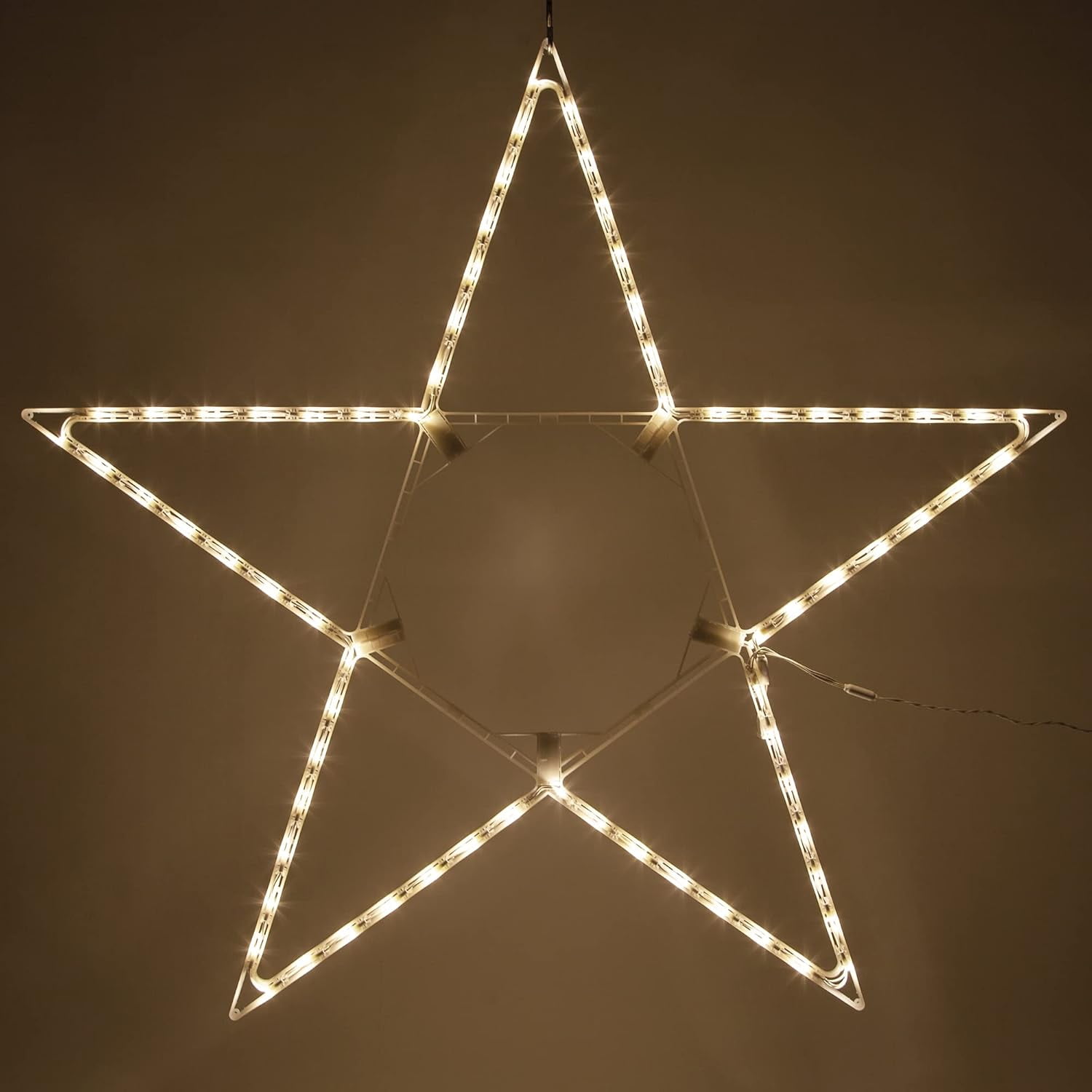 48" Warm White LED Christmas Star Decoration Folding Outdoor Star Décor ...
