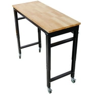 Frontier 48-inch Heavy-Duty Workbench with Adjustable Height, Wood ...