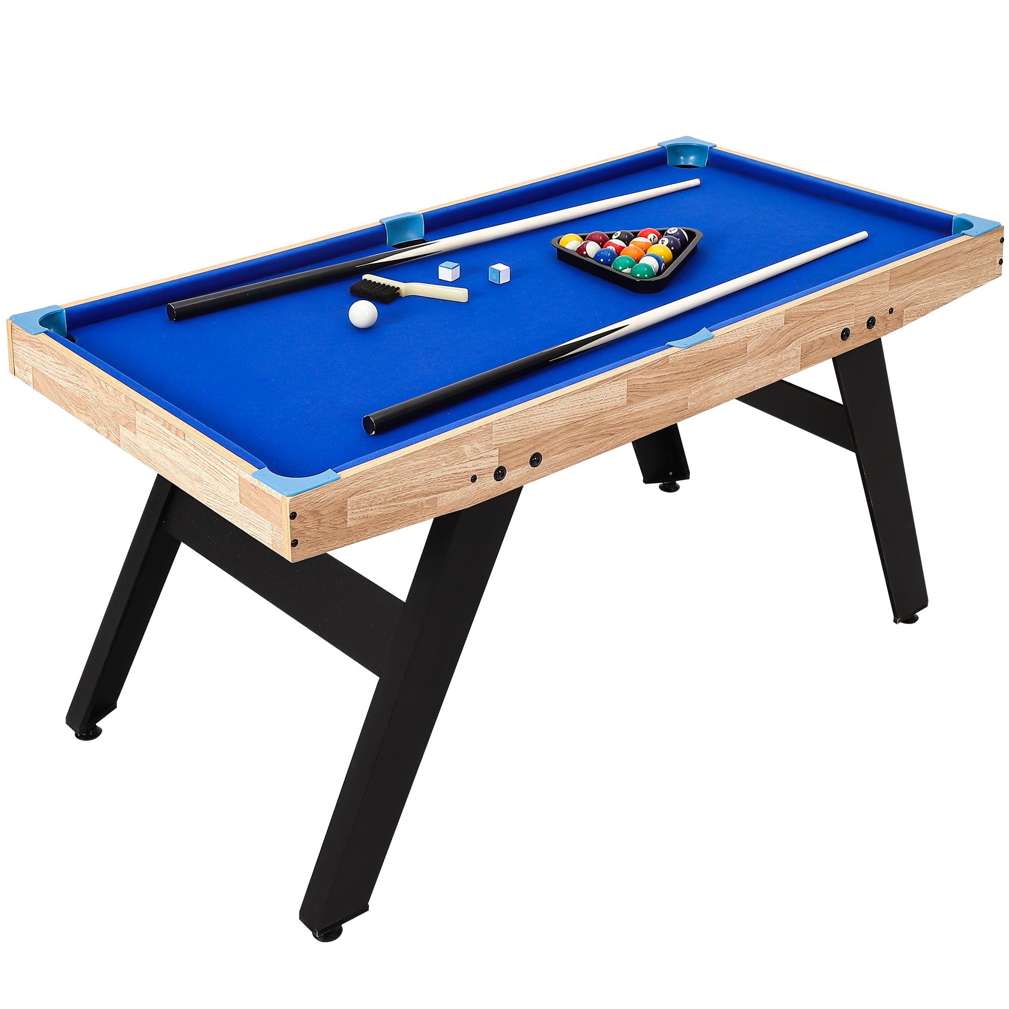 48" Wood Pool Table Portable Billiards Table for Kids and Adults Mini ...