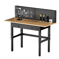 48" Workbench with Pegboard and Drawers, Dextra Height Adjustable ...