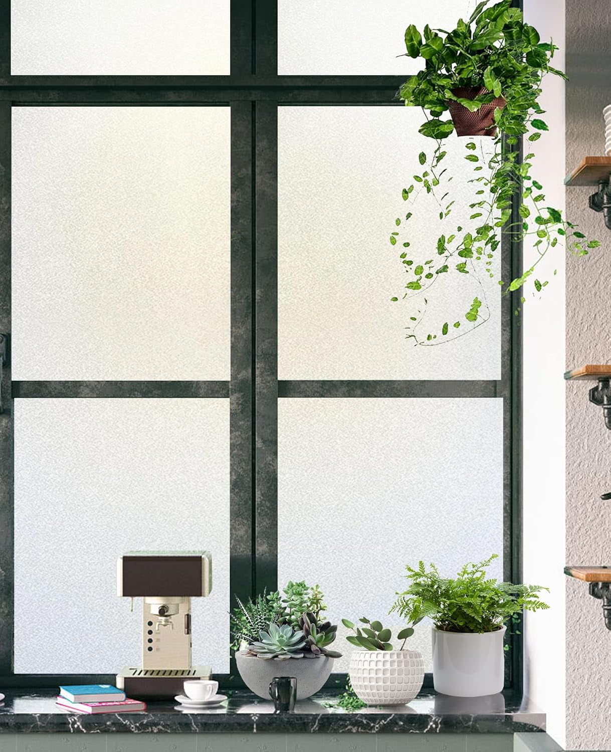 48 X 157.5inch Frosted Glass Window Film, Bathroom Window Privacy Film ...