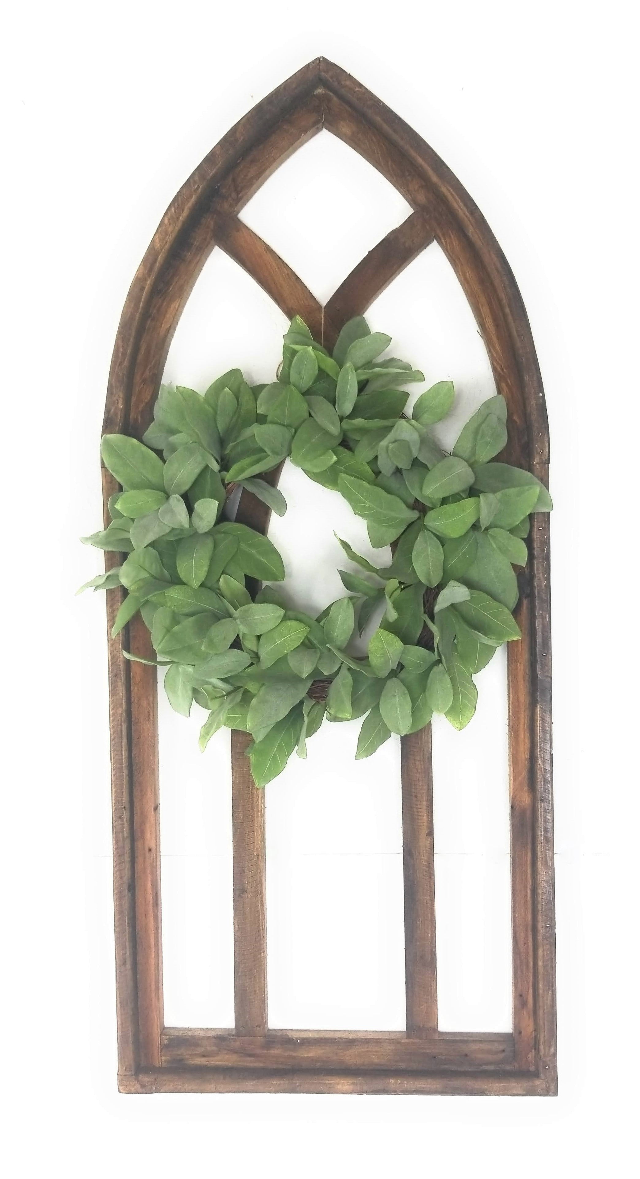 48" X 21" Farmhouse Wood Cathedral Window Arch Two Color Options- The ...
