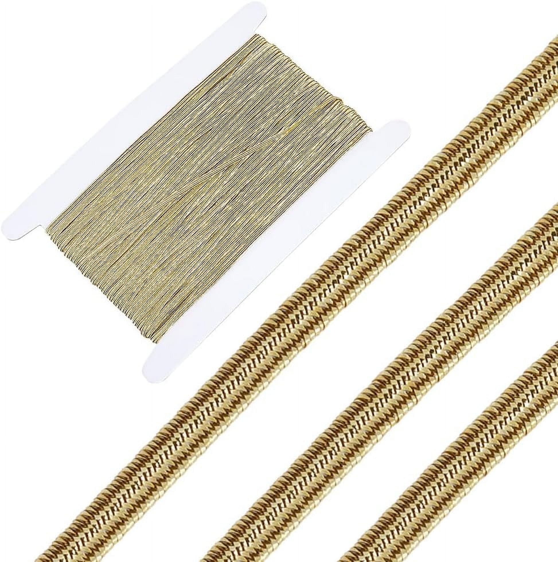 48 Yards Metallic Elastic Band Flat Nylon Stretch Ribbon Knit Strap ...