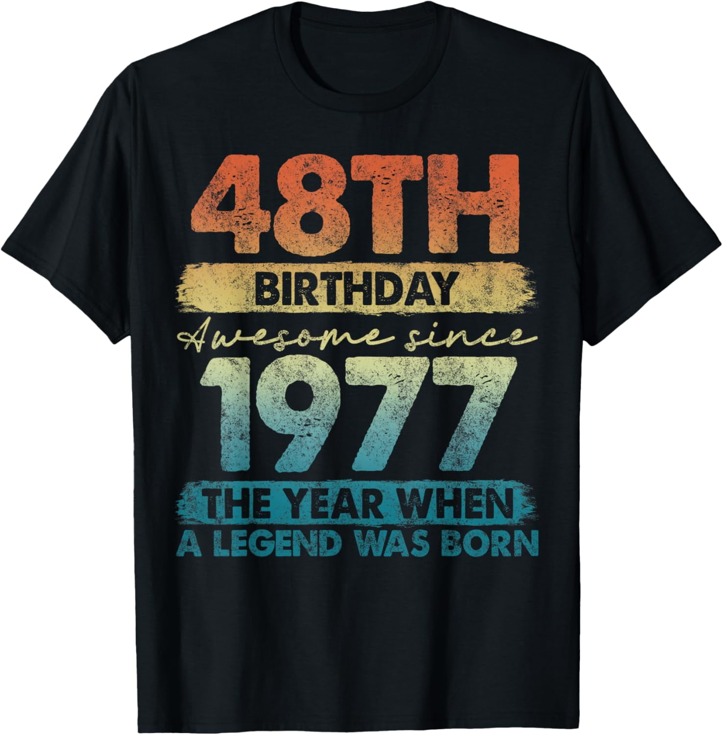 48 Year Old Gifts Vintage 1977 Limited Edition 48th Birthday T-Shirt ...