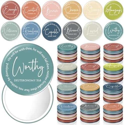 48 count Christian Easter Gifts for Women Bulk Mini Compact Mirrors for ...