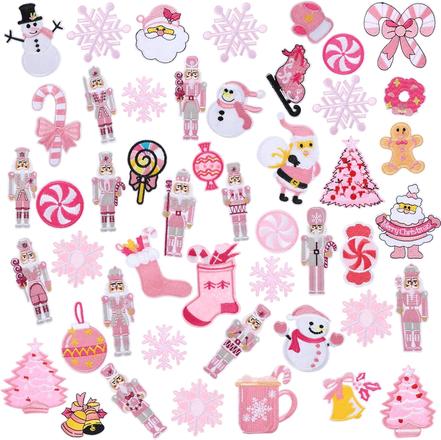 48 count Christmas Iron Patches Cartoon Cute Nutcracker Santa Claus ...