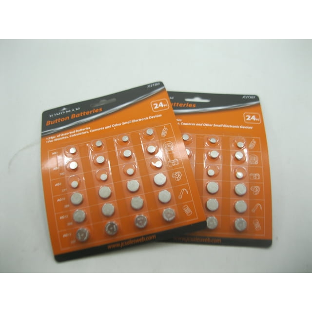 48 ct / Pack Assortment Alkaline Battery AG1/364, AG3/392, AG4/377/LR41 ...