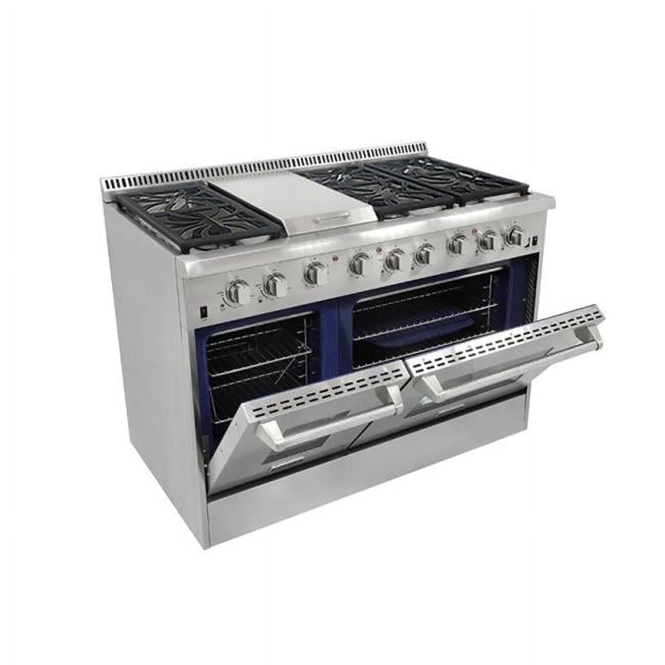 48 in. 6 Burner Gas Range With Double Oven - Walmart.com