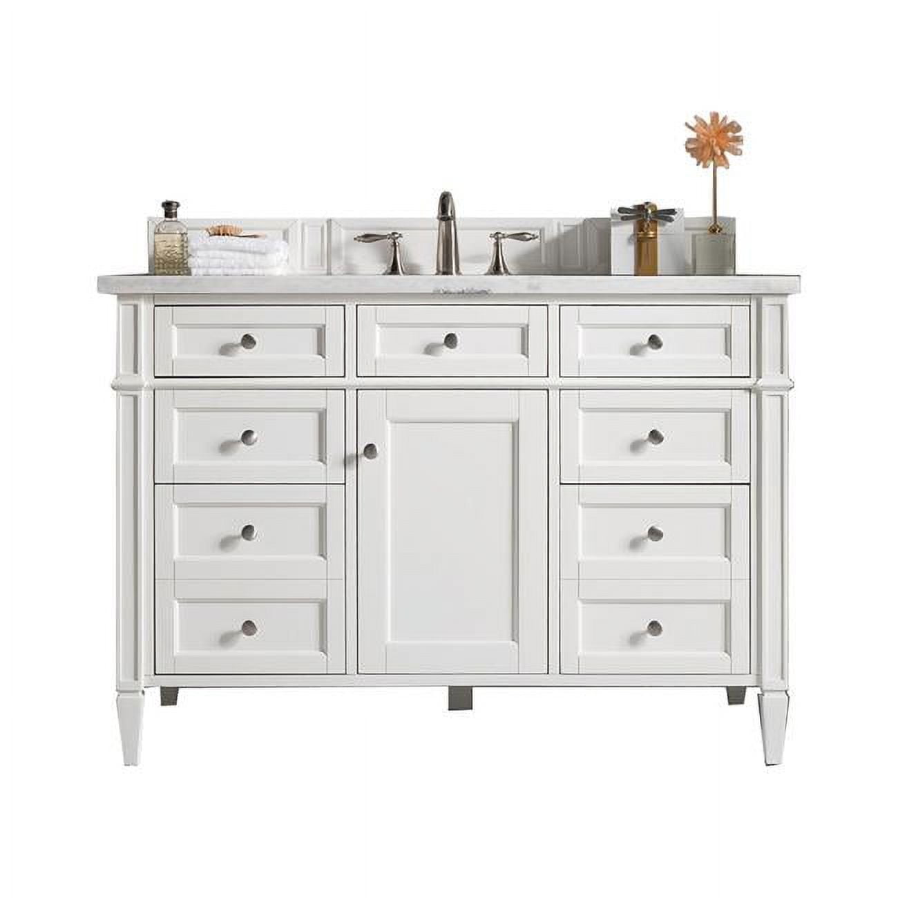 48 in. Brittany Single Vanity with 3 CM Arctic Fall Solid Surface Top ...