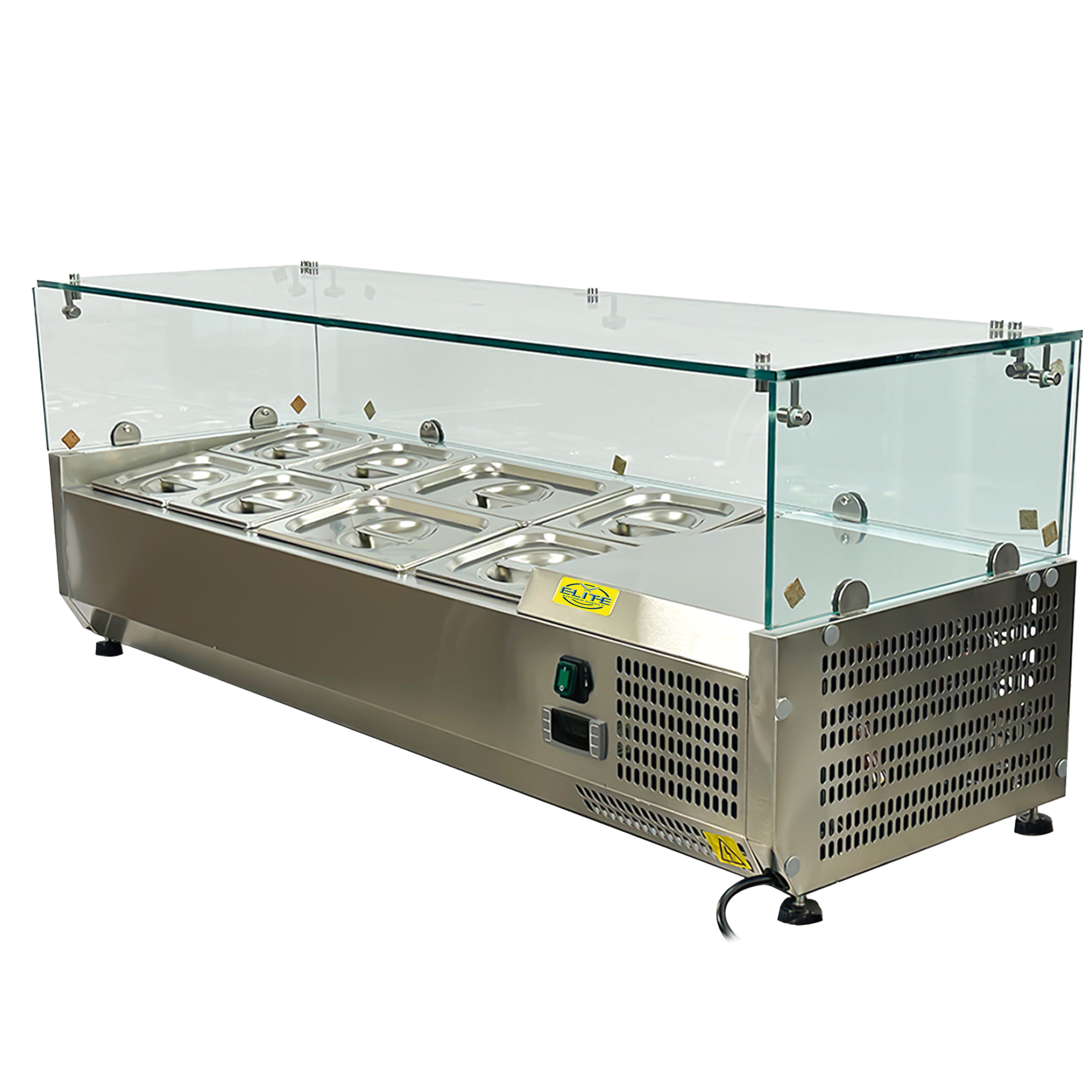 48 in. Commercial Refrigerated Countertop Prep Table, Salad Fruit Sauce ...