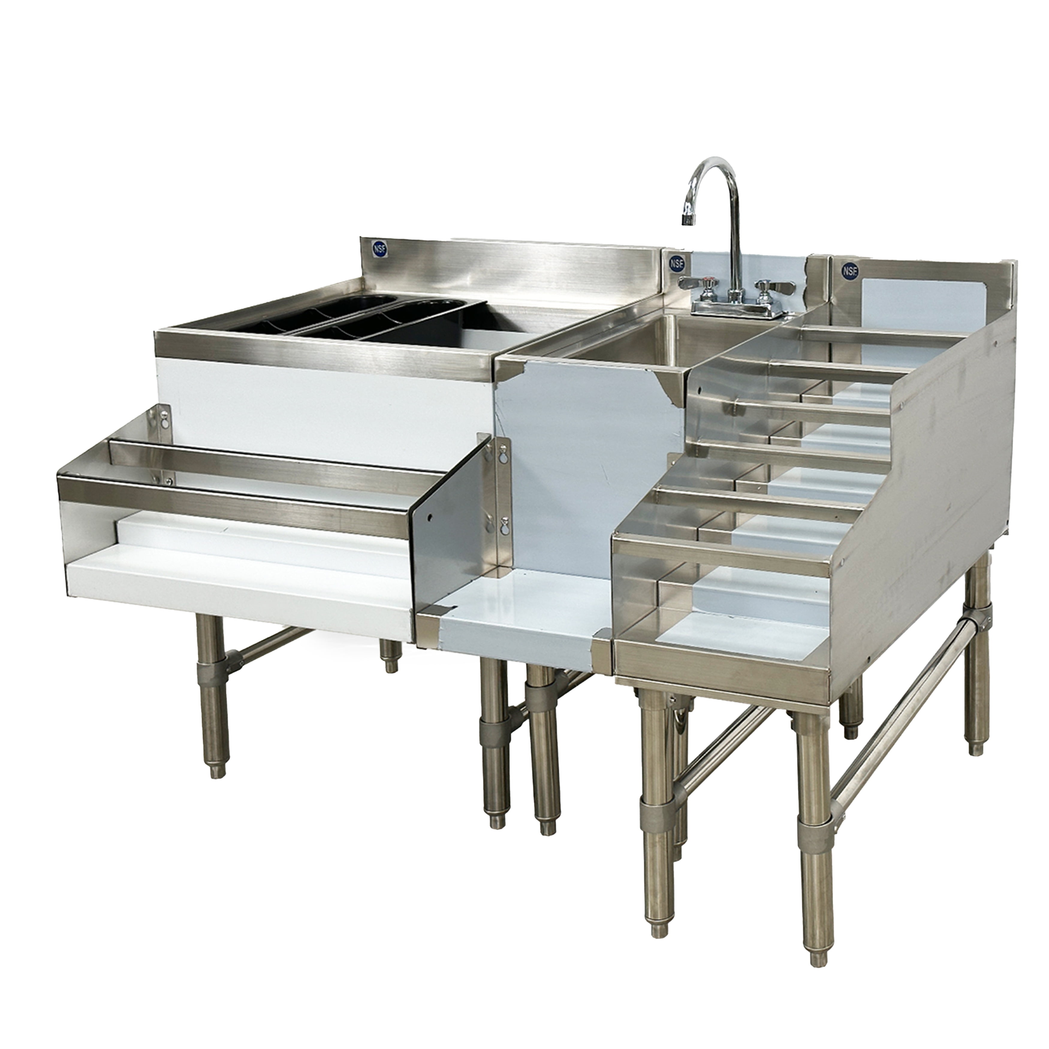 48 in. Commercial Underbar Counter Cocktail Drink Station Bar Equipment ...