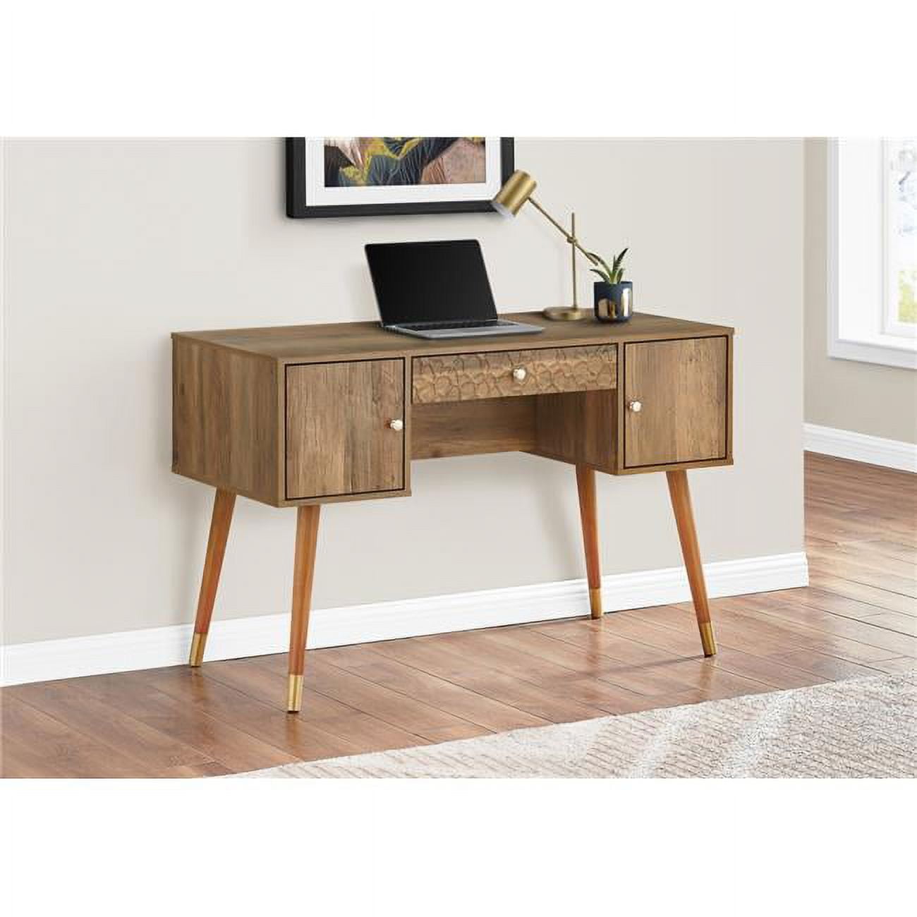 48 in. Computer Desk, Walnut - Walmart.com