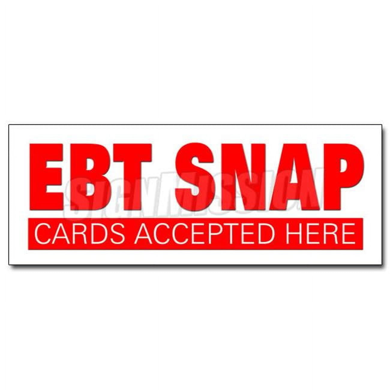 48 in. Ebt Snap Cards Decal Sticker - Electronic Benefits Transfer Food ...