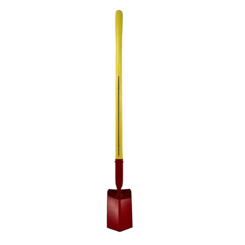 48 in. Fiberglass Handle 16 in. Gauge 5 in. Curved Blade Trenching ...