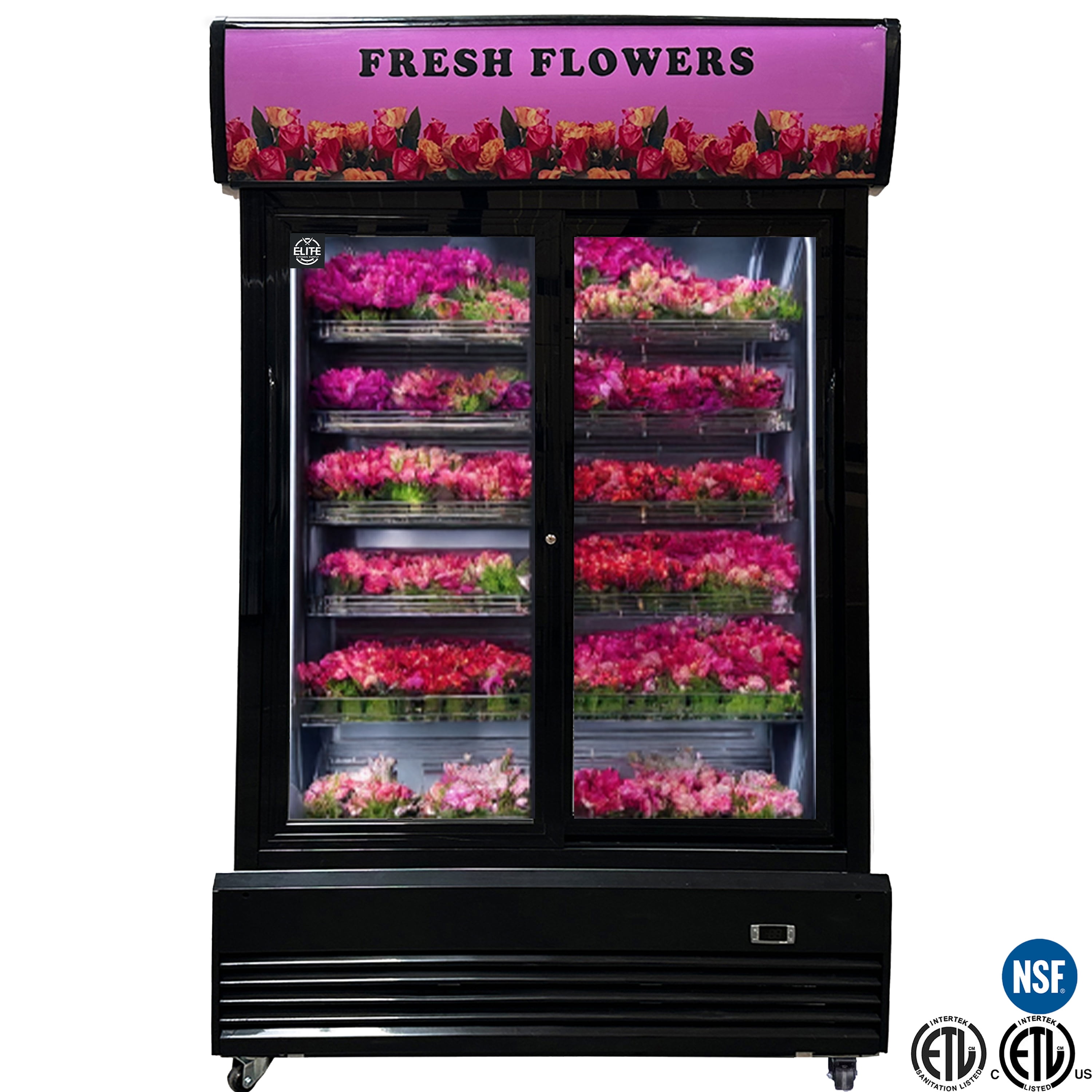 48 in. Flowers Cooler Floral Refrigerator 31 Cu.Ft. Commercial ...