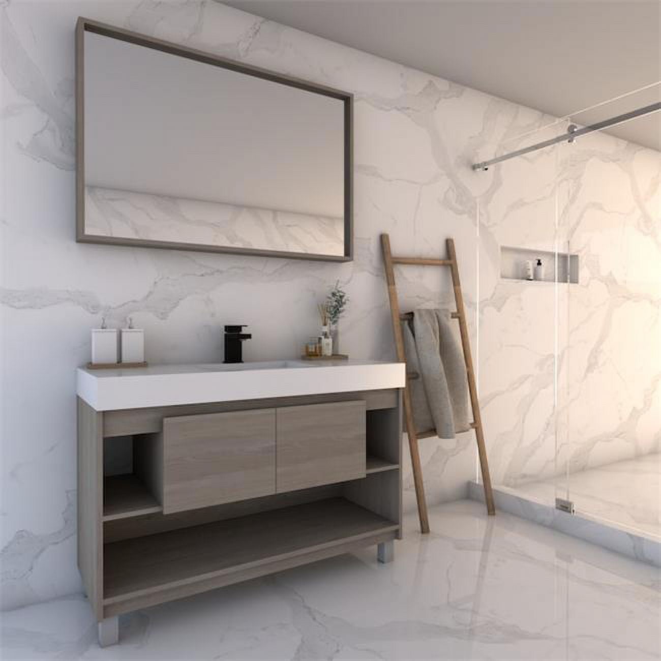 48 in. Free-Standing Single Bathroom Vanity with Soft Closing Doors ...