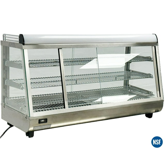 48 in. Glass Countertop Display Warmer, 6.5 cu. ft. in Stainless Steel ...