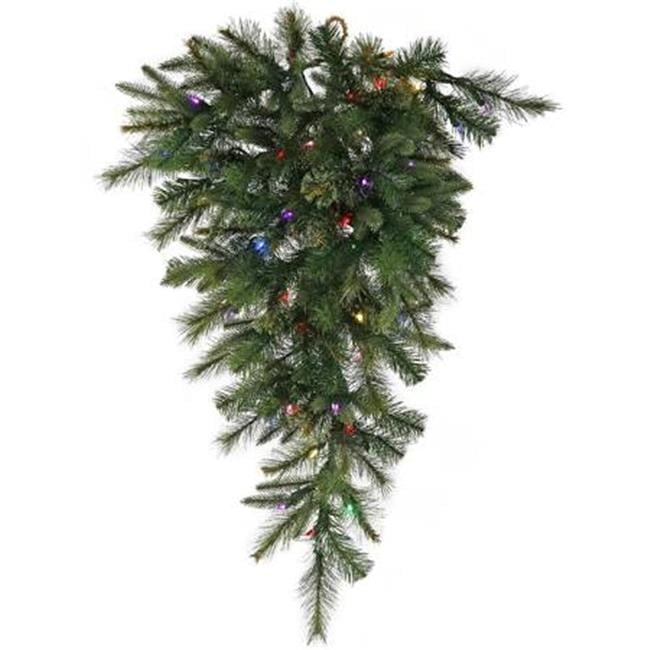 48 in. Green Mixed Brussels Teardrop Tree with 100 Multi-Color Dura ...