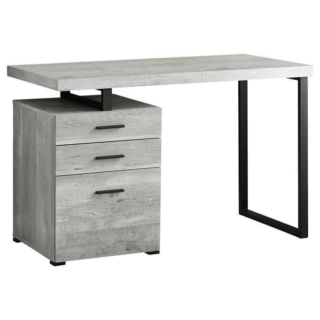 48 in. Grey Reclaimed Wood & Black Metal Computer Desk - Walmart.com