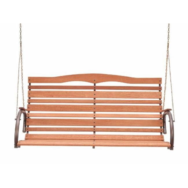 48 in. High Back Wood Swing With Chain - Walmart.com