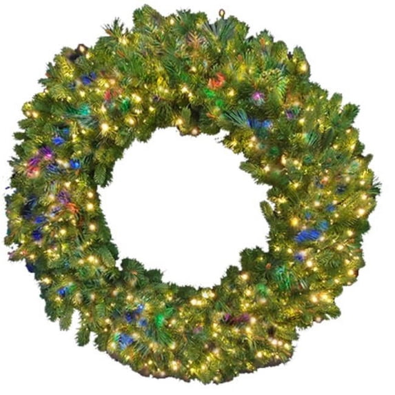 48 in. LED Artificial Wreath, Multi Color - Walmart.com