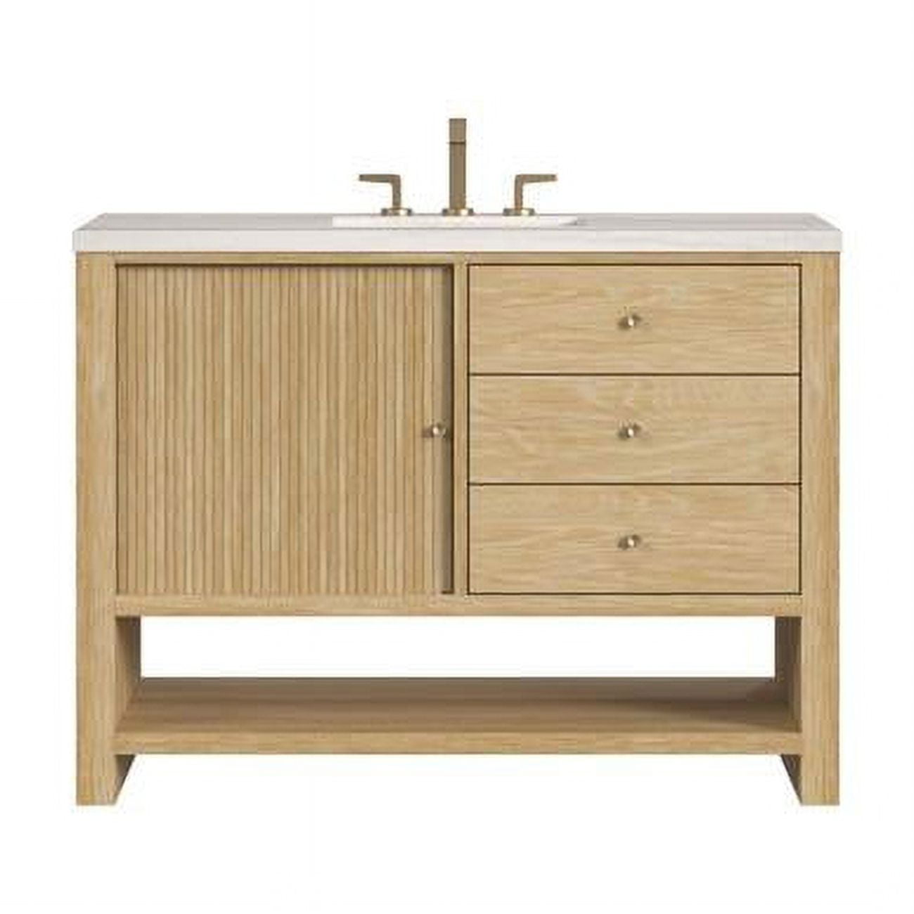48 in. Marigot Single Vanity with 3 cm Arctic Fall Solid Surface Top ...