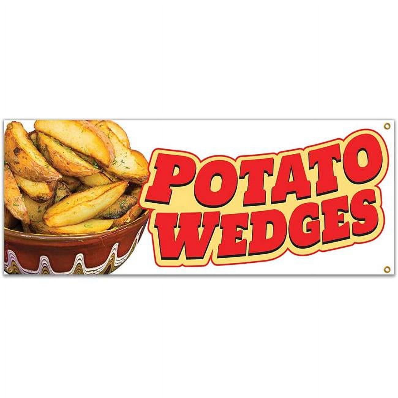 48 in. Potato Wedges Banner with Concession Stand Food Truck Single ...