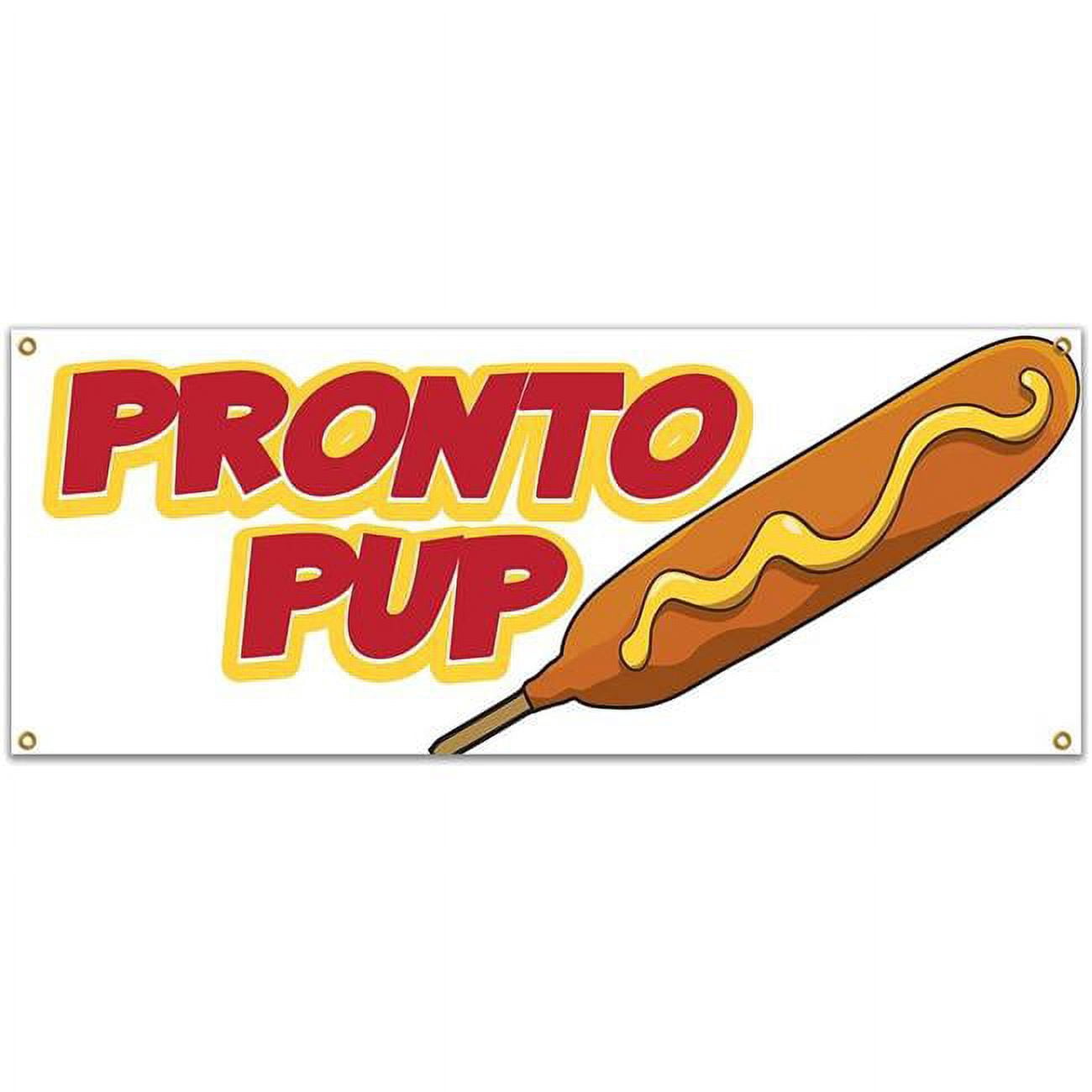 48 in. Pronto Pup Banner with Concession Stand Food Truck Single Sided ...