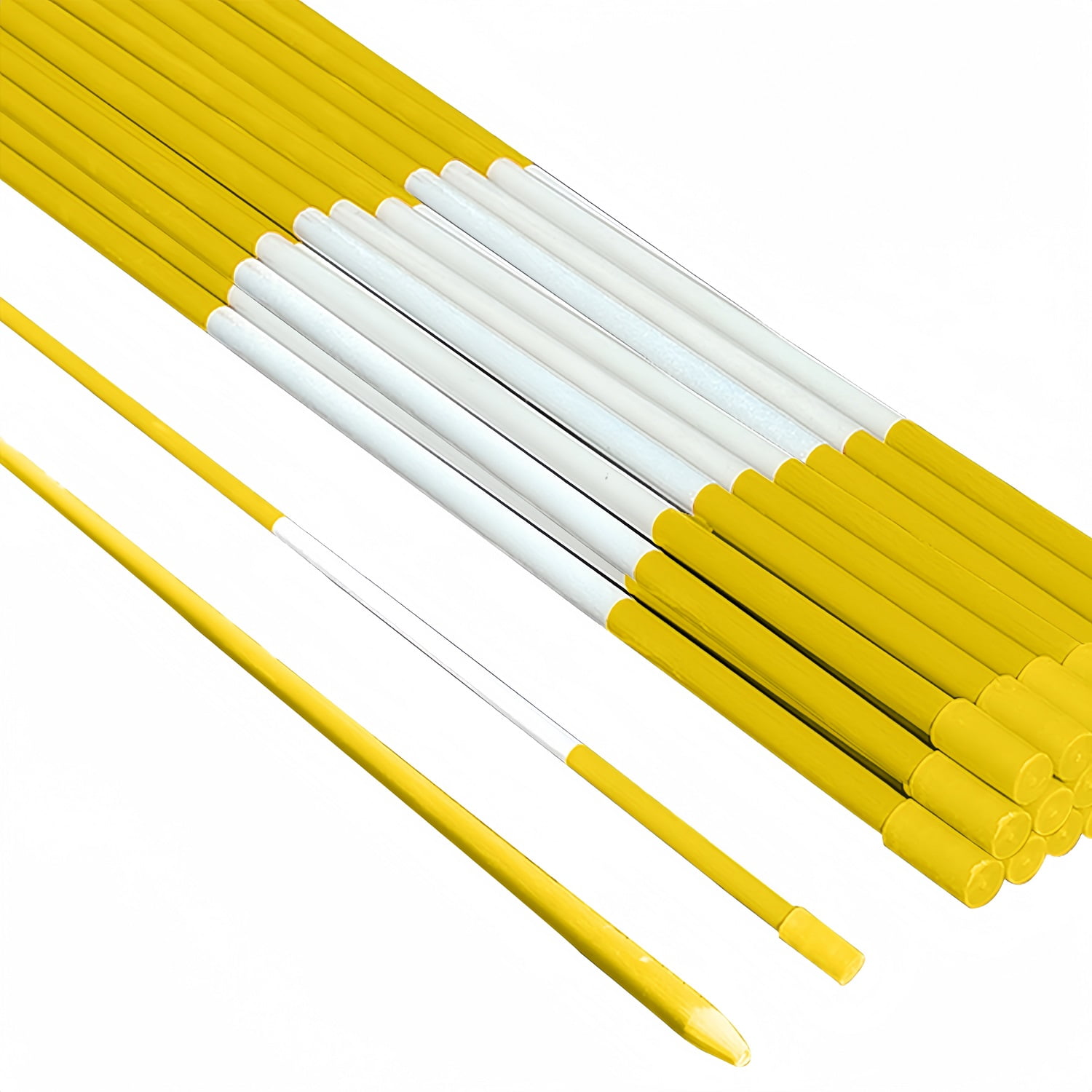 48 in. Reflective Driveway Markers Yellow 50-Pack 5/16 in. Dia ...