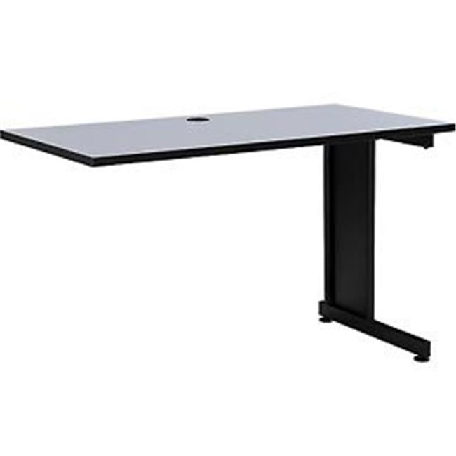 48 in. Right Handed Return Table - Gray - 48in. Gray 24in. Depth 30in ...