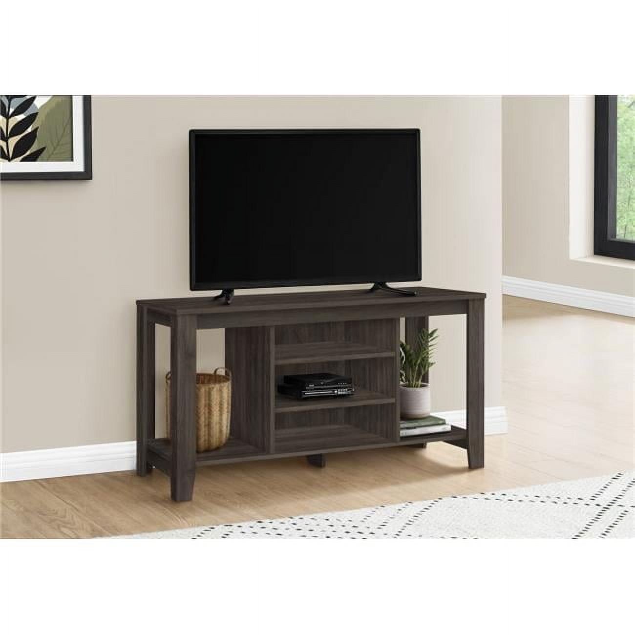 48 in. TV Stand, Brown Oak - Walmart.com