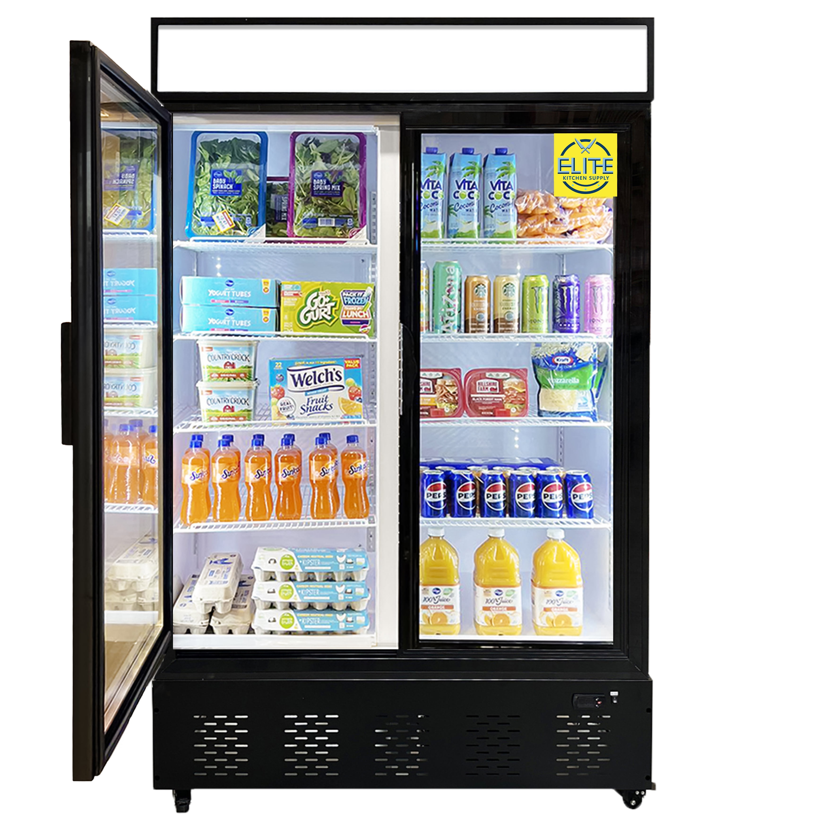 48 in. Glass Door Merchandiser Commercial Refrigerator 34 Cu. Ft ...