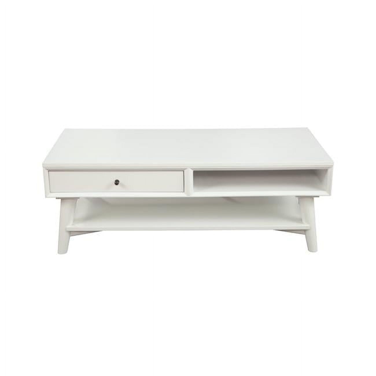 48 in. White Rectangle Coffee Table with Drawer - Walmart.com