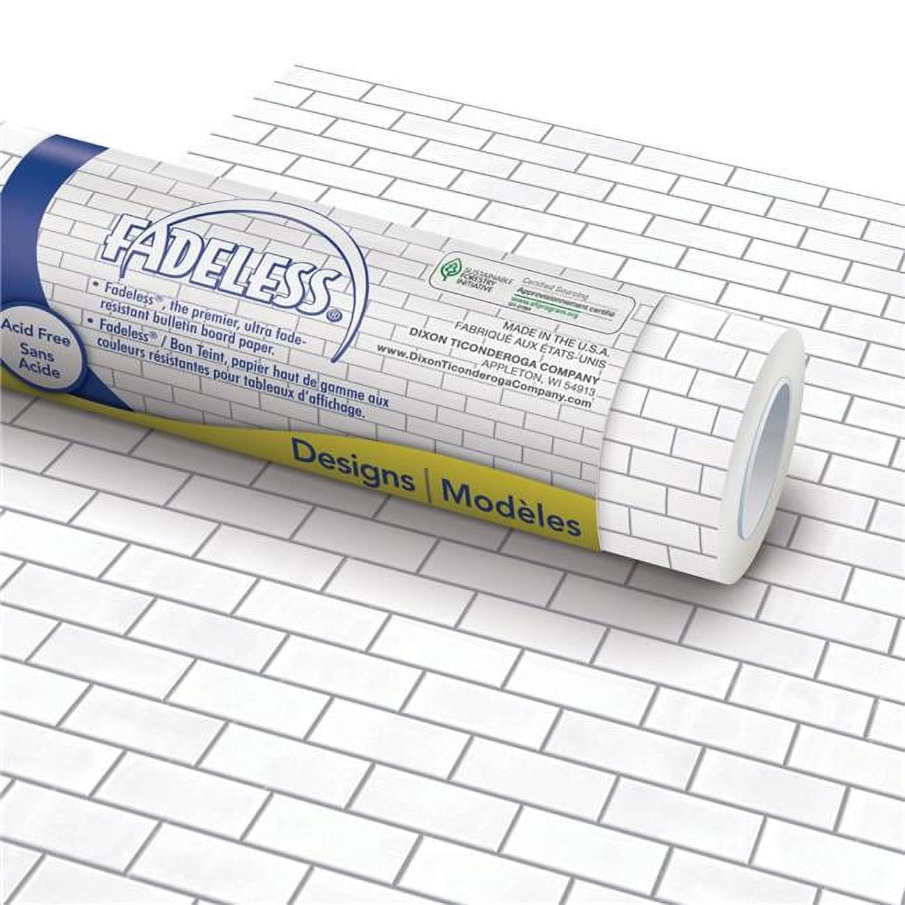48 in. x 12 ft. Fadeless Subway Tile Rolls, Pack of 4 - Walmart.com
