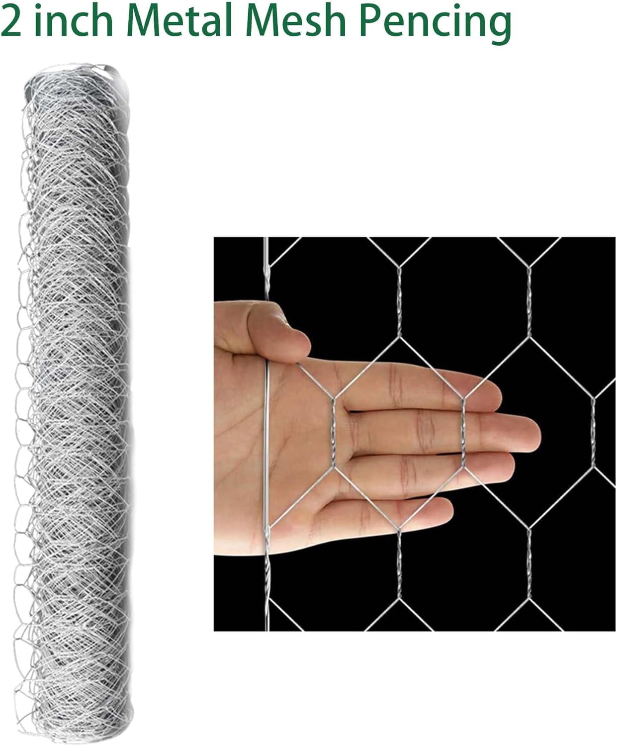 48 in x 150 ft, 2 inch Metal Mesh Pencing, Chicken Wire Fencing ...