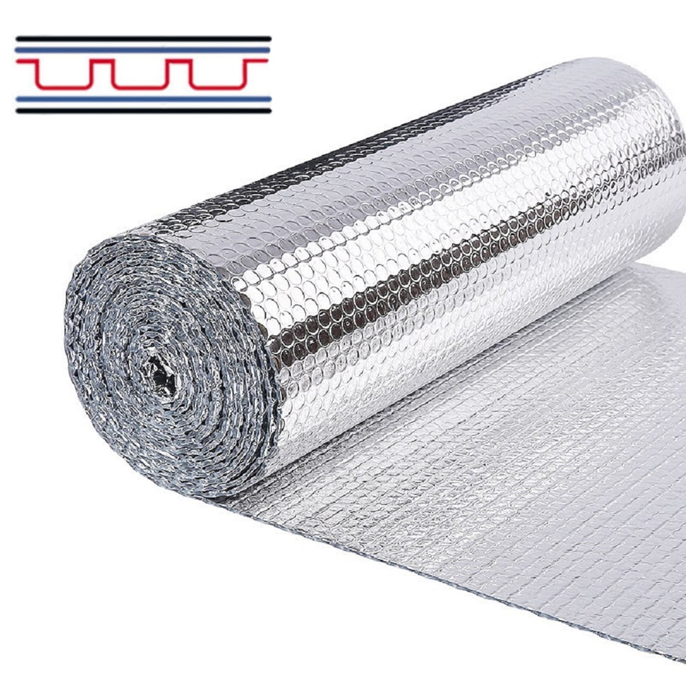 48 in. x 25 ft. Radiant Barrier Double Bubble Aluminum Foil Reflective ...