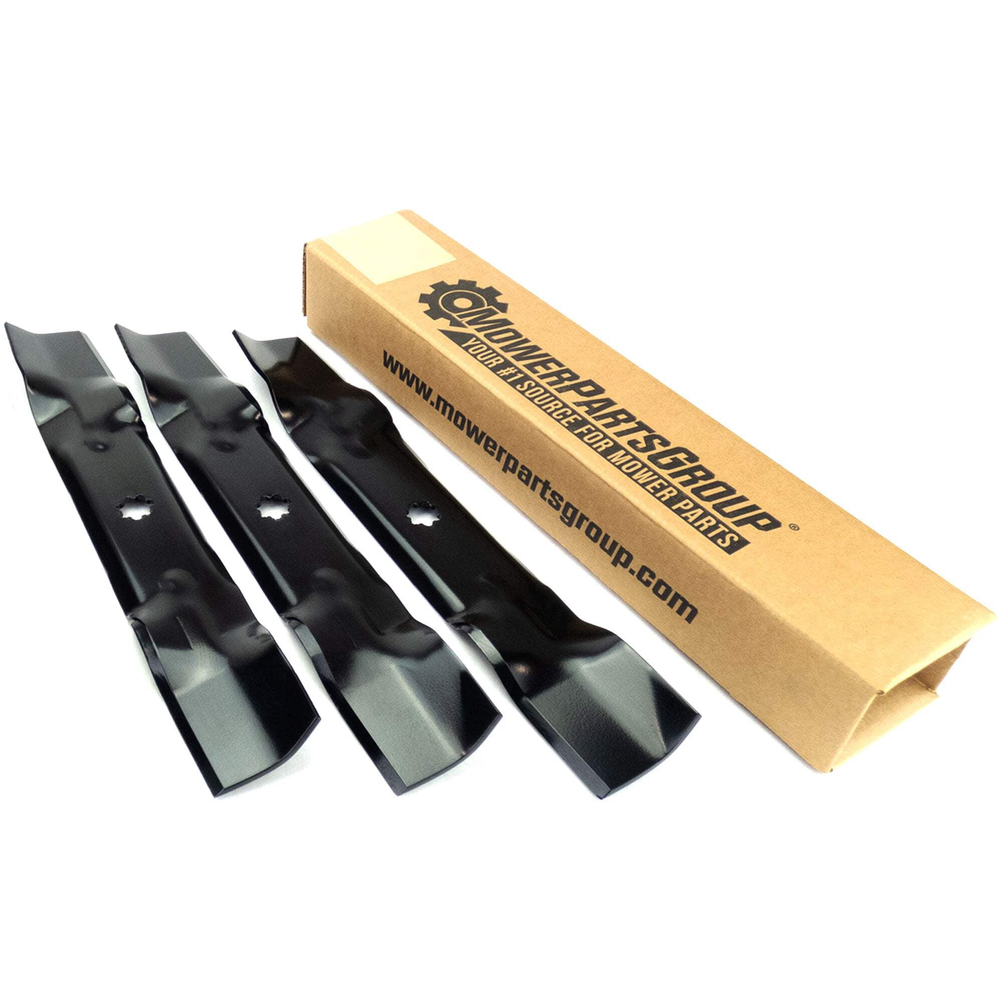 John Deere 3 Pack Heavy Duty Replacement Lawn Mower Blades For 48