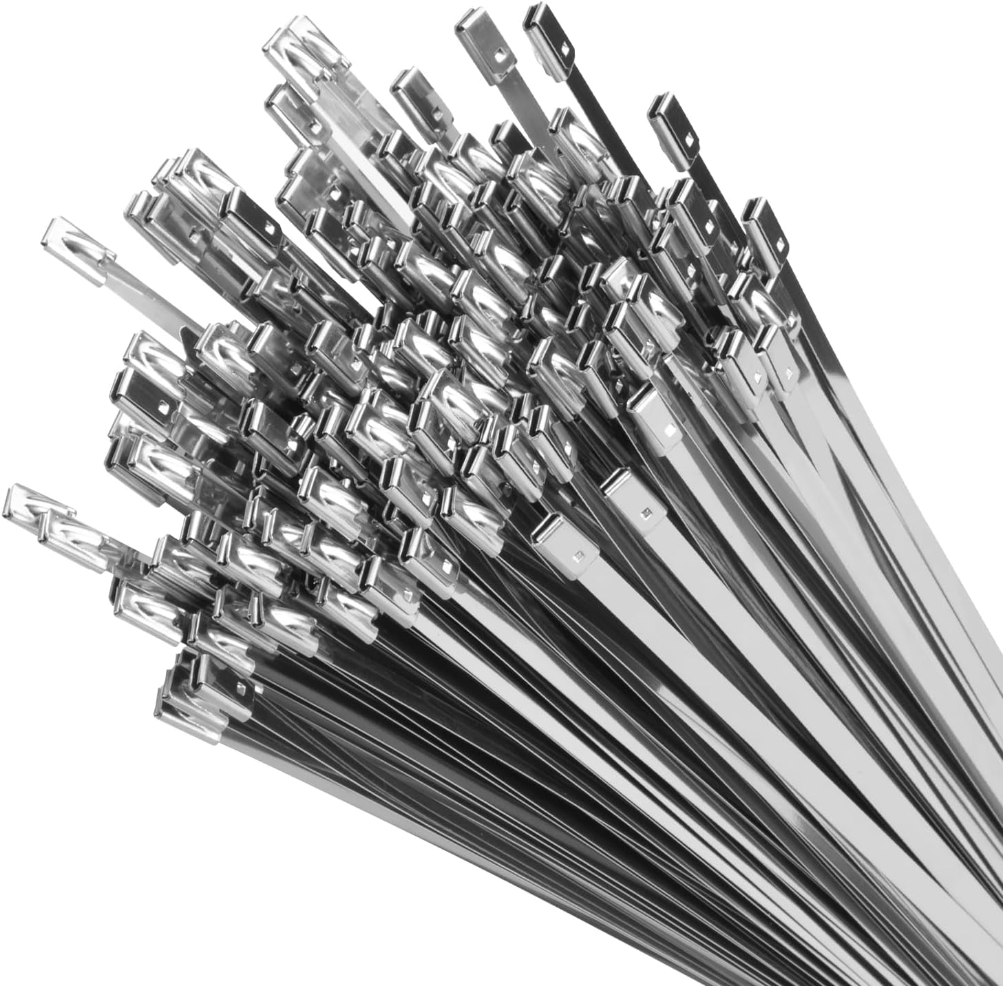 48 inch Metal Zip Ties Heavy Duty 25 Pack, 304 Stainless Steel Zip Ties ...