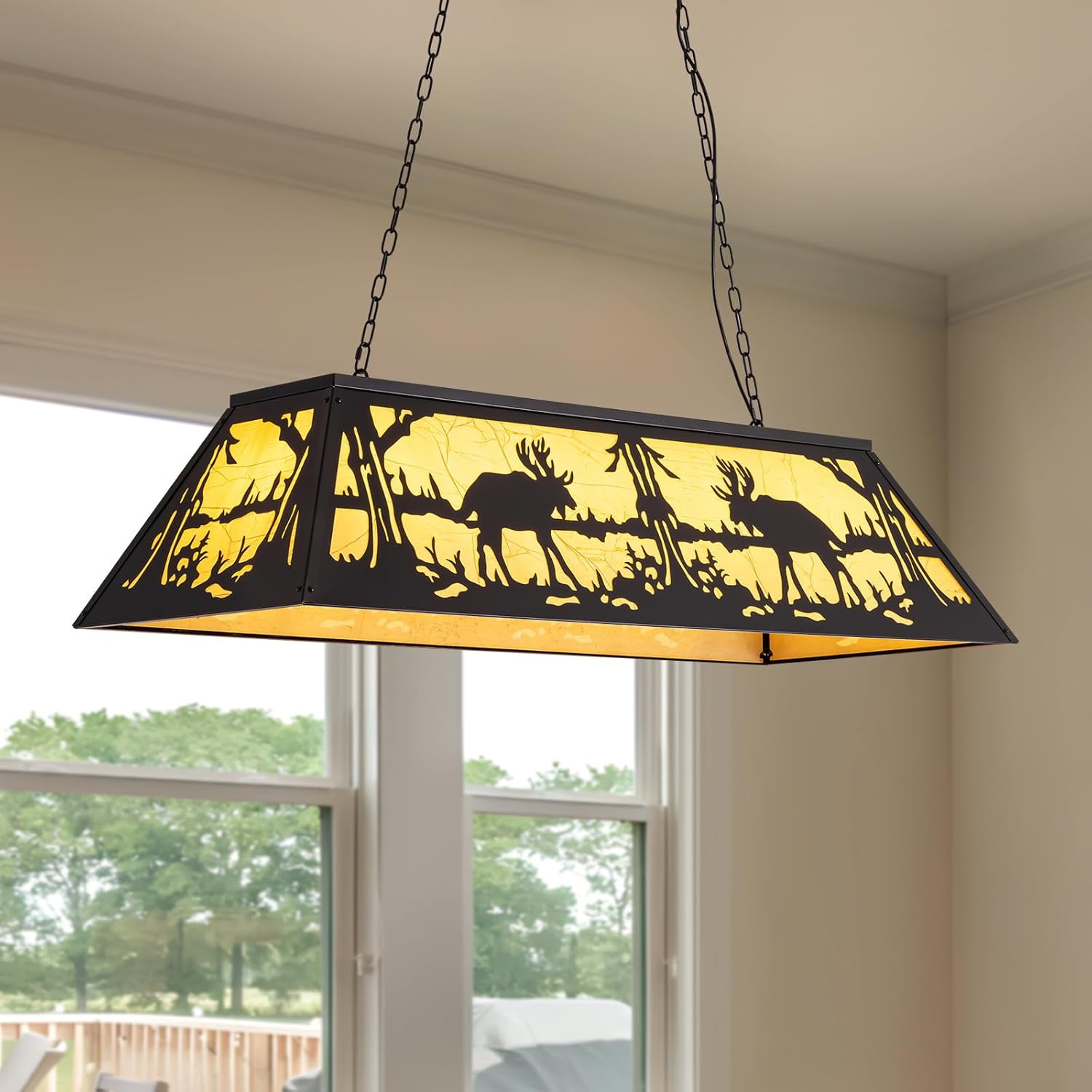 48-inch Pool Table Light, 4-Light Billiard Table Light for 7' 8' Table ...