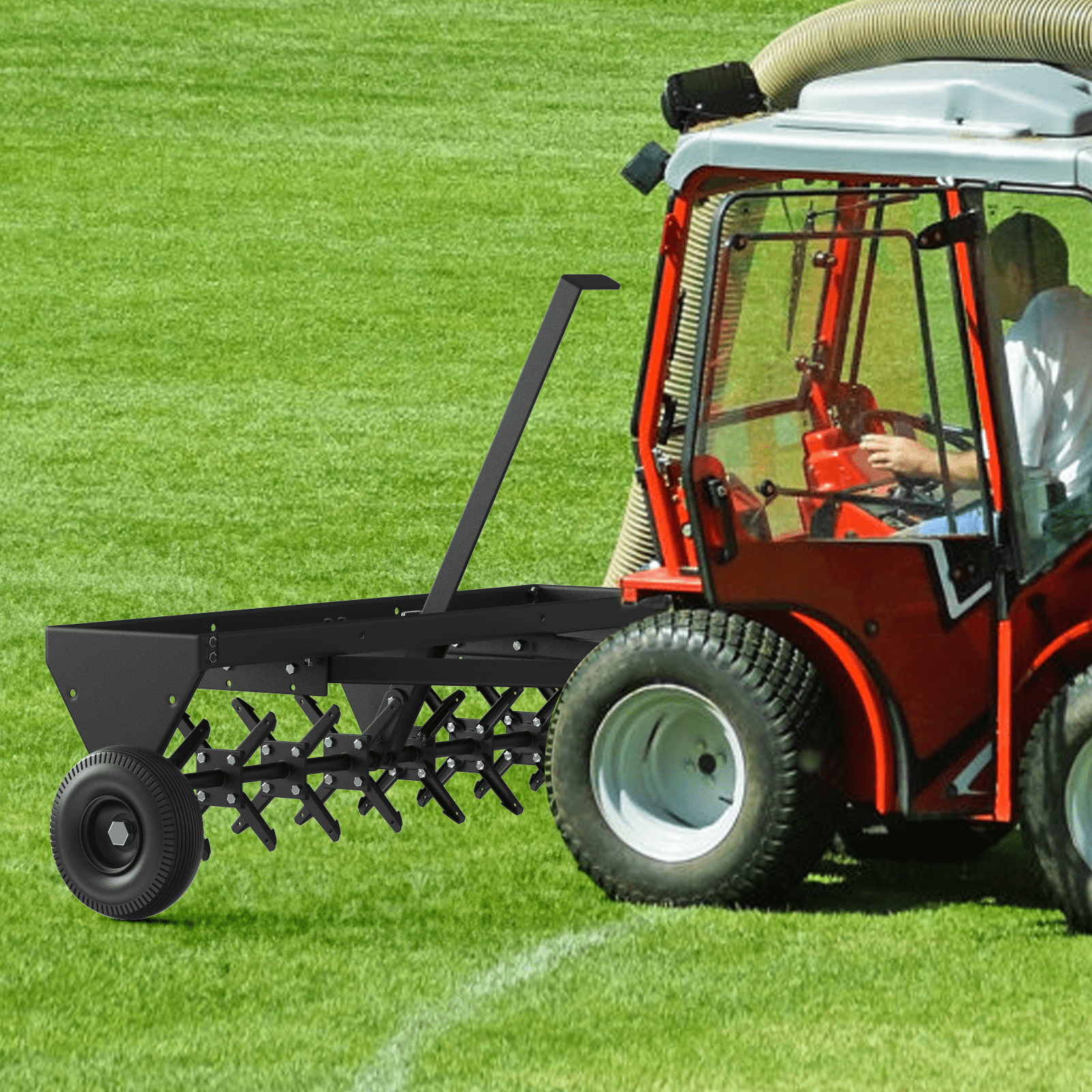 48 inch Tow Behind Spike Aerator for Aerating Lawns,Galvanized Steel ...