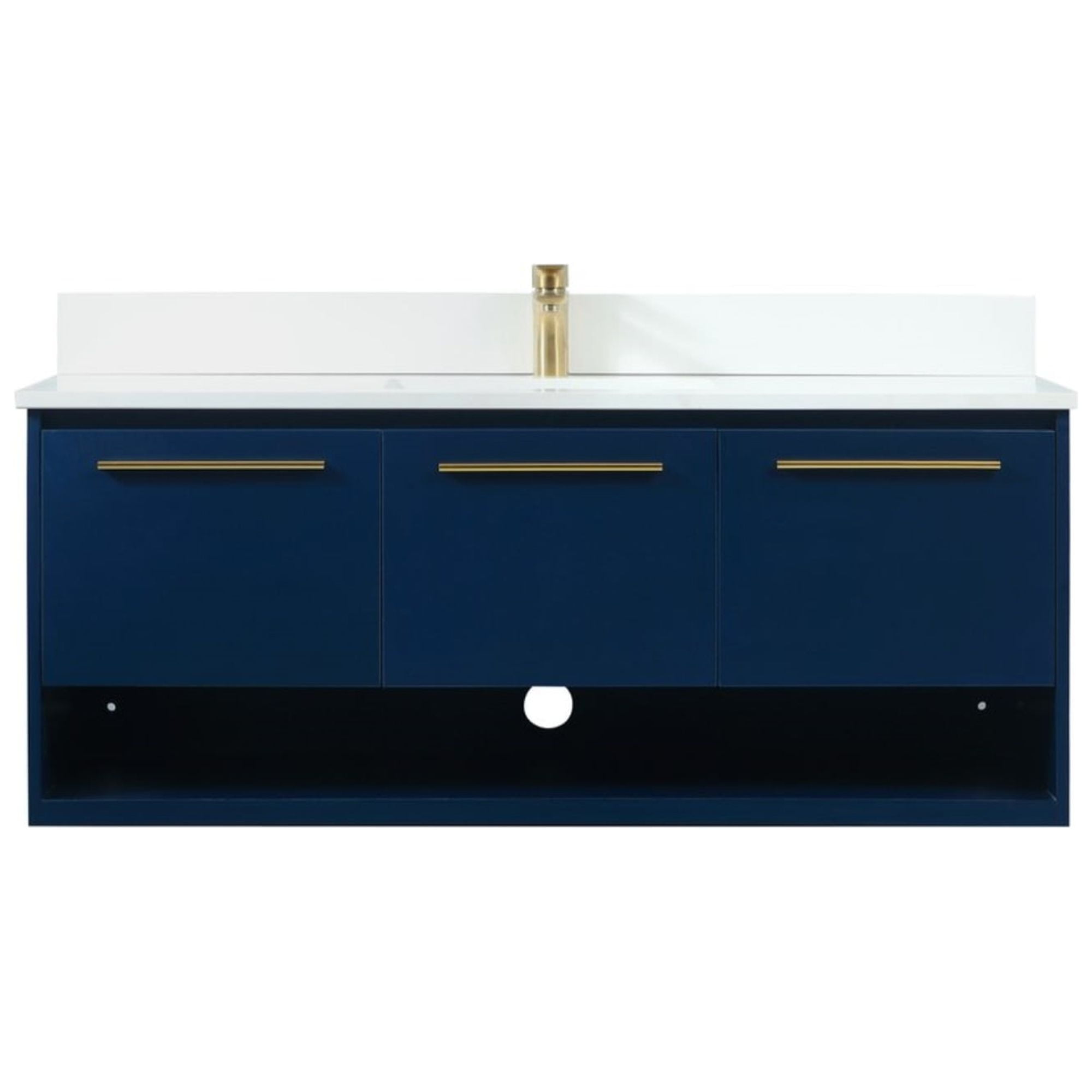 48 inch single bathroom vanity in blue with backsplash - Walmart.com
